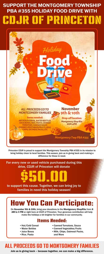 Holiday Food Drive | Chrysler Dodge Jeep RAM of Princeton
